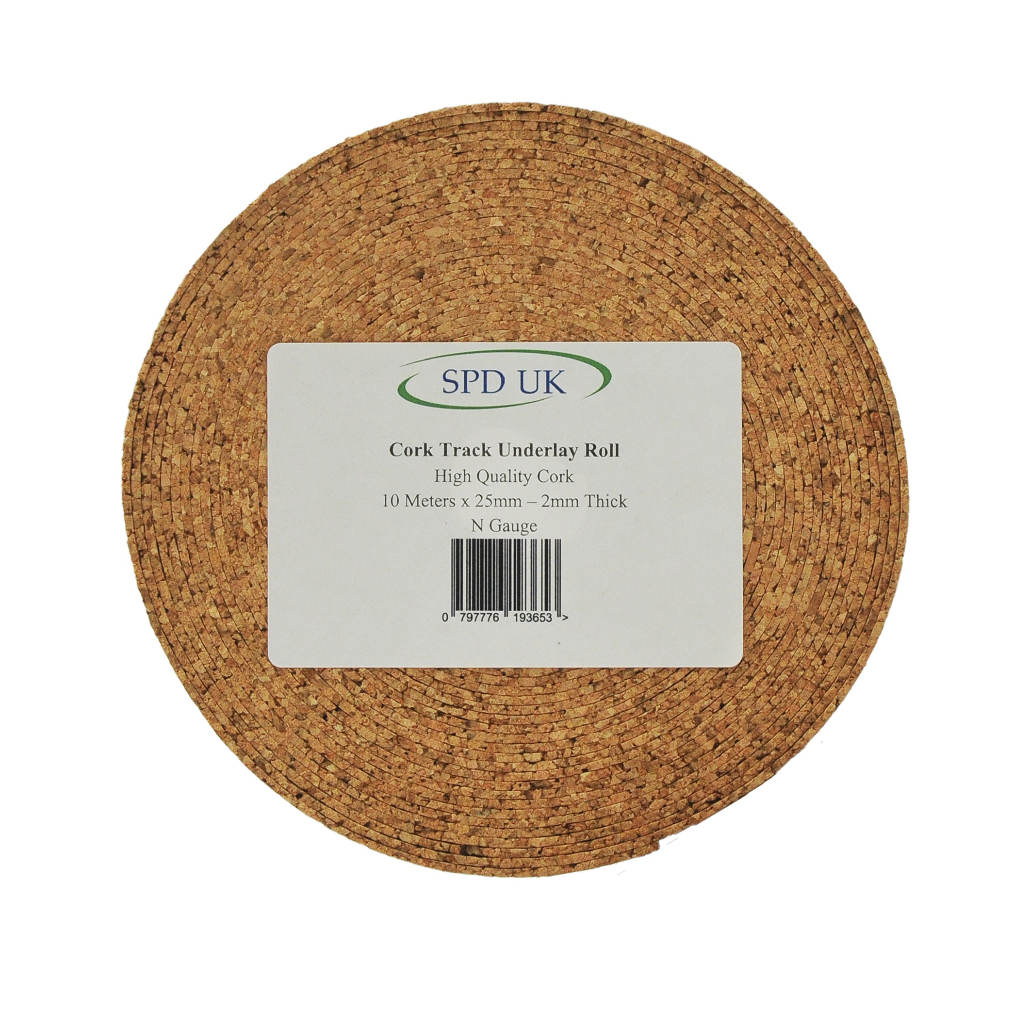 N Gauge - Model Railway Cork Track Underlay 10 Meter Long - 2mm Thick